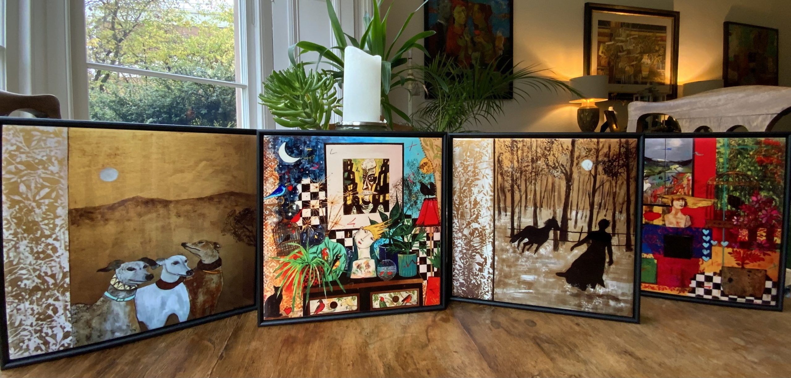Framed ceramic tile prints… - Roz Walker